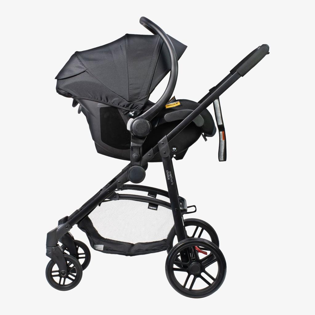 Cuteably® Baby Pram - 9 in 1 Pram Bassinet with Push Chair Set - BLACK ...