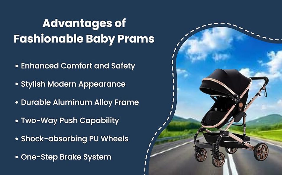 9 in 1 Baby Pram with Bassinet & Push Chair Set | Bassinet Pram Australia